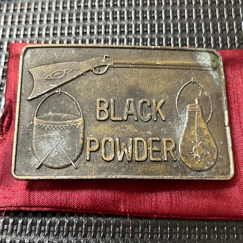 Vintage Black Powder Belt Buckle. - Gem